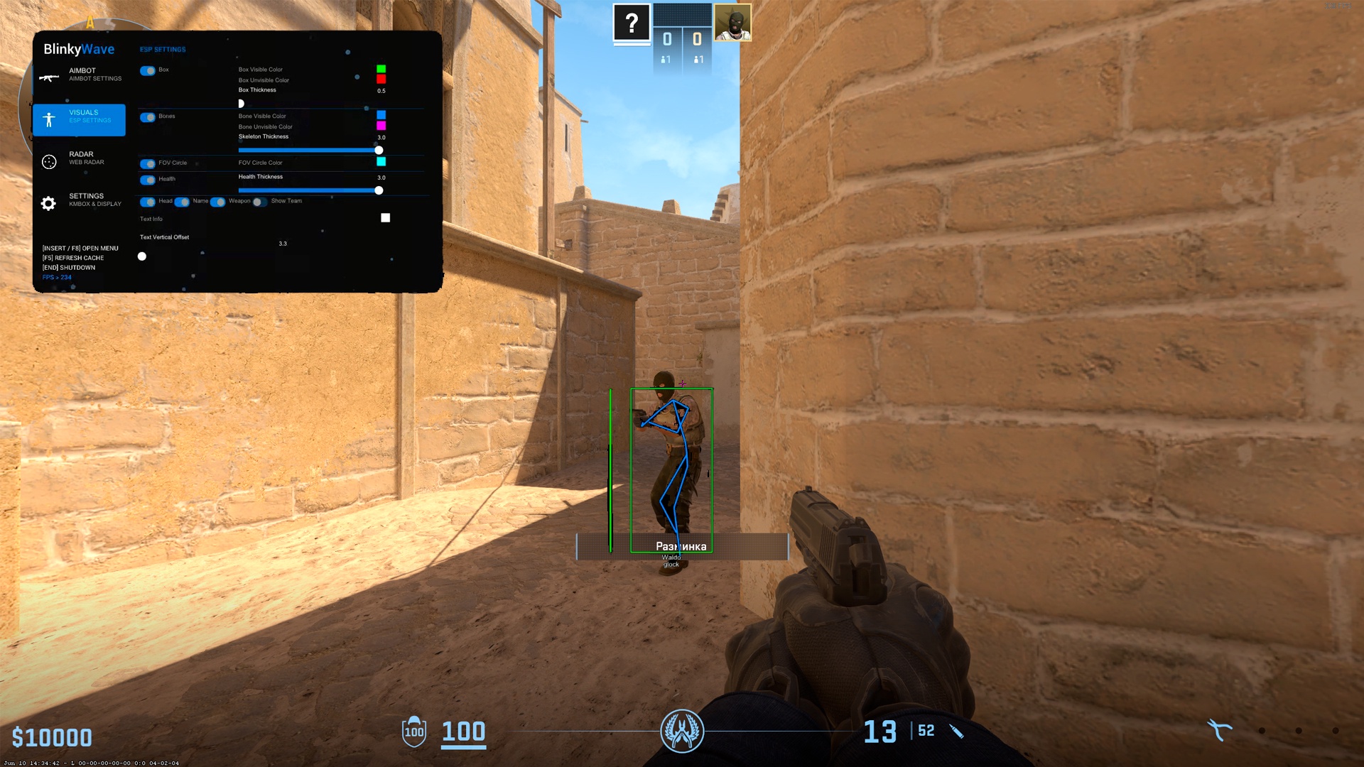 Купить Blinky [DMA CS 2] | Приватные читы для разных игр CS:2, RUST, DAYZ и другие