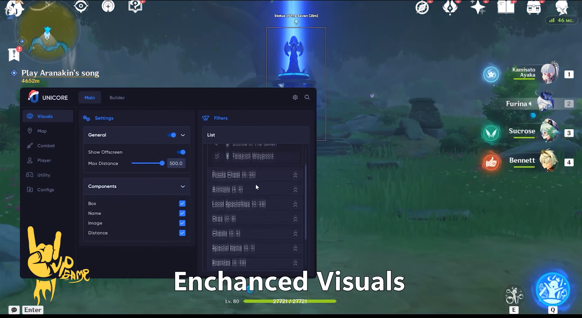 Genshin Impact [UNICORE] | Приватные читы для разных игр
